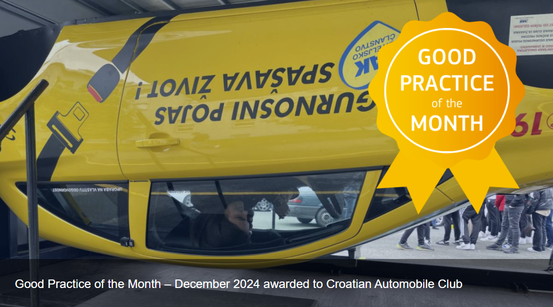 HAK awarded for best practice in road safety with seat belt programme, KLIK - FIA Region I